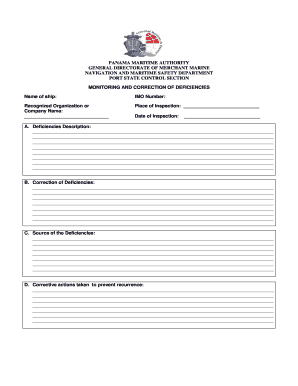 Fillable Online Correction of deficiencies 172 Fax Email Print - pdfFiller