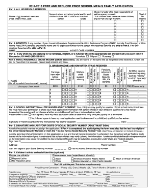 Fillable Online united k12 oh 2015 Application with Fee Waiver NSLP website Fax Email Print ...