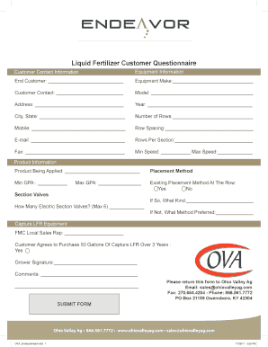 Fillable Online Endeavor Fertilizer Controller Order Form Fax Email ...