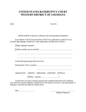 Fillable Online lawb uscourts In accordance with the local procedures ...