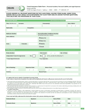 Fillable Online Insure and Go - Other Claim Form.docx Fax Email Print ...