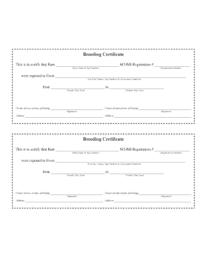 Fillable Online stcroixsheep Breeding Certificate Breeding Certificate ...
