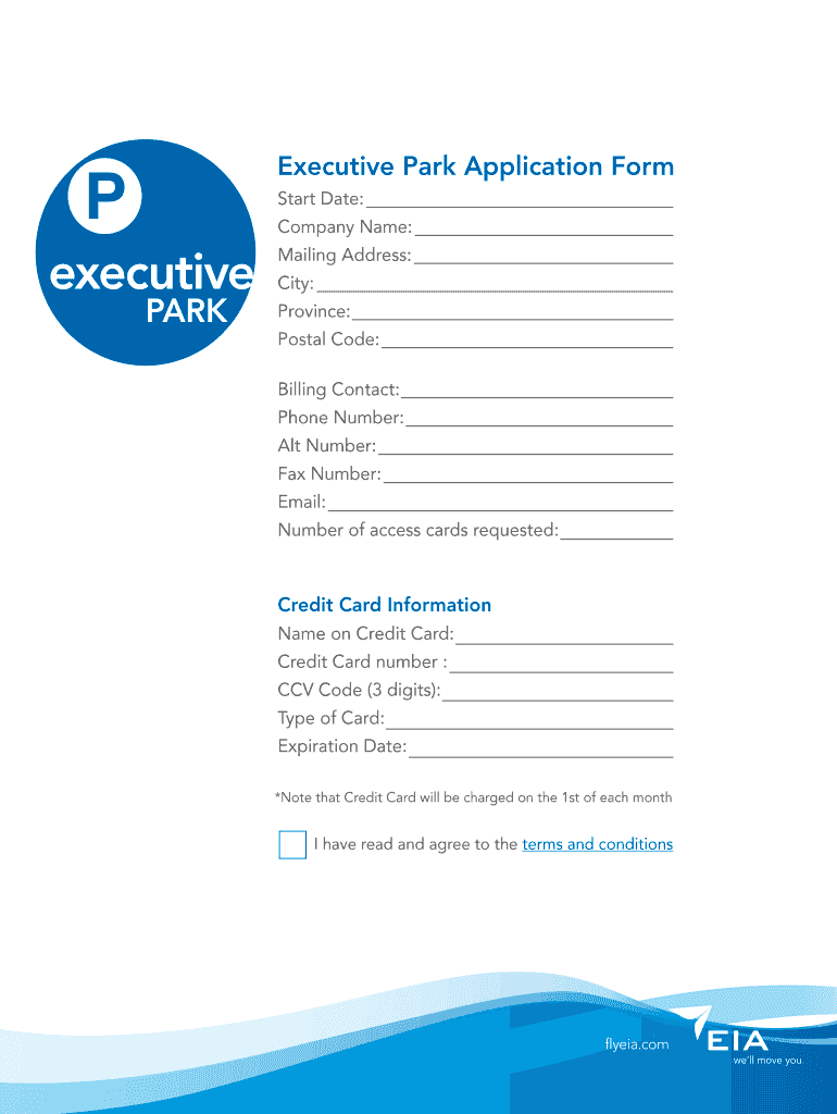 Fillable Online Executive Park Application Form Fax Email Print - pdfFiller