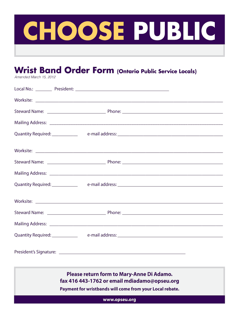 Fillable Online Choose public - opseu Fax Email Print - pdfFiller