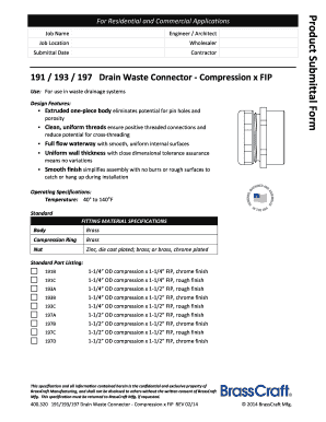 Fillable Online 400.320 191193197 Drain Waste Connector - Compression x ...