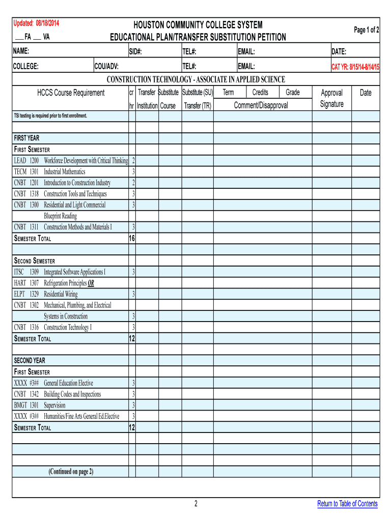 Fillable Online central hccs Page 1 of 1 NEXT Page UPDATED: 10/06/14 ...