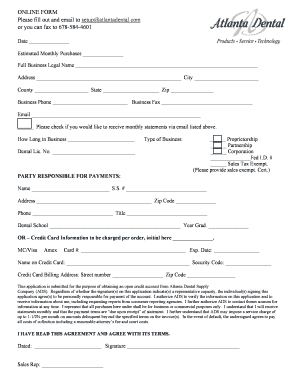 Fillable Online NEW ACCT SET UP FORM 031113doc Fax Email Print - pdfFiller