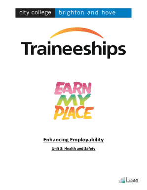 Fillable Online laser-awards org Unit 3 Health and Safety - Laser ...