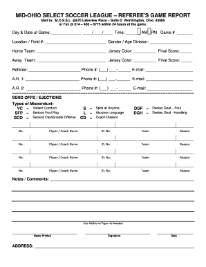 Fillable Online mossl MOSSL REFEREE REPORT FOR FILLABLE PDFdoc Fax ...