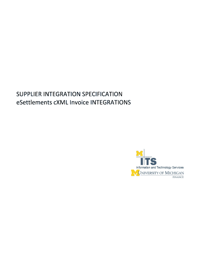 Fillable Online SUPPLIER INTEGRATION SPECIFICATION Fax Email Print ...