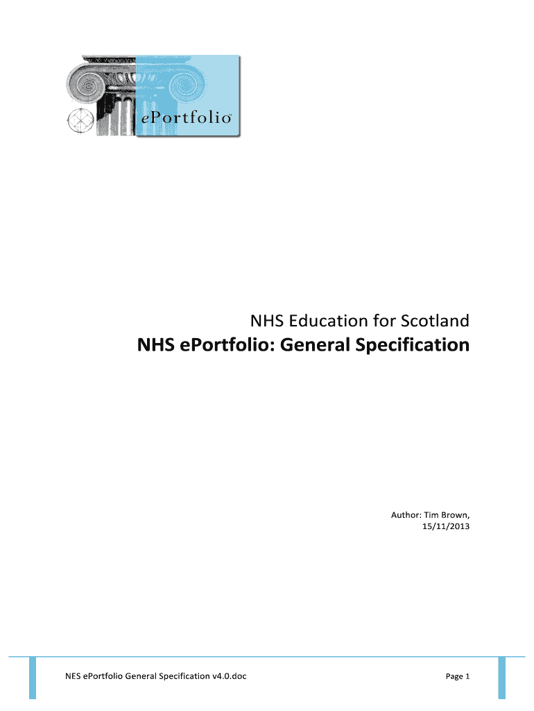 Fillable Online guide nhseportfolios NES ePortfolio General ...