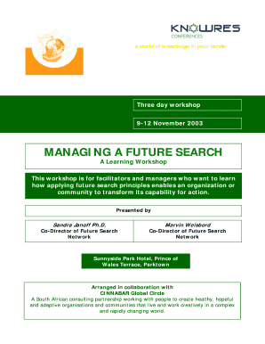 Fillable Online futuresearch Managing a future search - Future Search ...