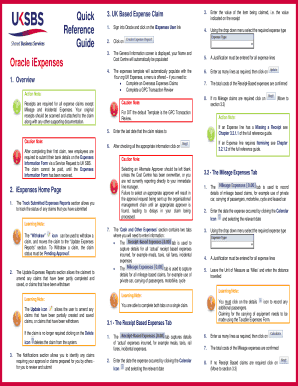 Fillable Online Quick 3 UK Based Expense Claim Reference Guide Oracle ...