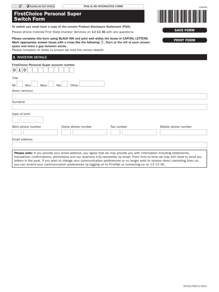 Fillable Online PLEASE DO NOT STAPLE THIS IS AN INTERACTIVE FORM B3BTBH ...