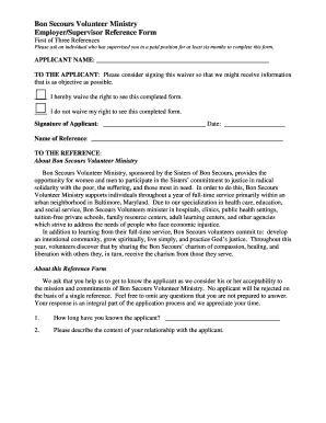 Fillable Online bonsecoursvolunteerministry Bon Secours Volunteer Ministry Fax Email Print ...