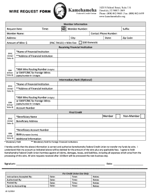 Fillable Online kamehamehafcu WIRE REQUEST FORM - bkamehamehafcubborgb ...
