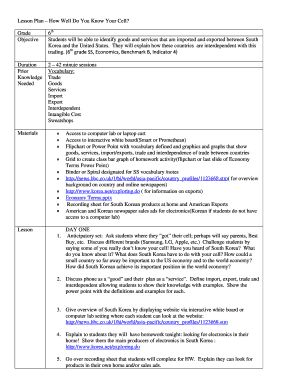 Fillable Online Lesson Plan How Well Do You Know Your Cell? Grade ...