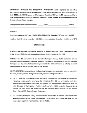 Fillable Online CDSL DP-BO-agreement-Commoditiesdoc Fax Email Print ...