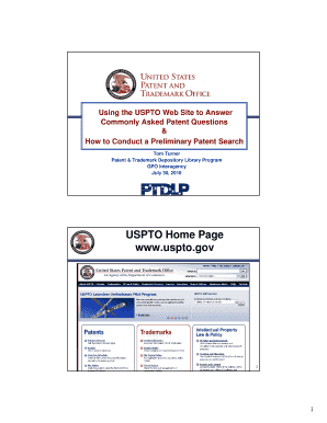 Fillable Online Using the USPTO Web Site to Answer Fax Email Print ...