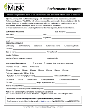 Fillable Online Performance Request Fax Email Print - pdfFiller