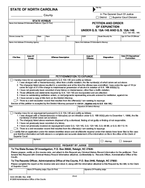 Fillable Online OF EXPUNCTION Fax Email Print - pdfFiller