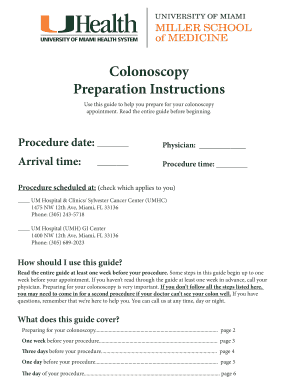 Fillable Online medicine med miami Use this guide to help you prepare ...