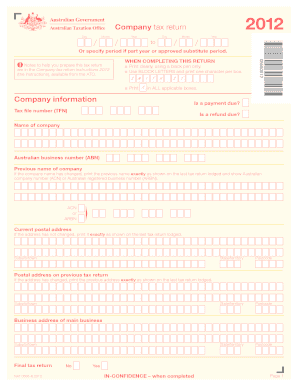 Fillable Online Company tax return Company information - Accountants ...