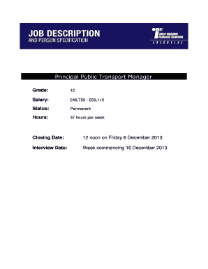 Fillable Online Principal Public Transport Manager Fax Email Print ...