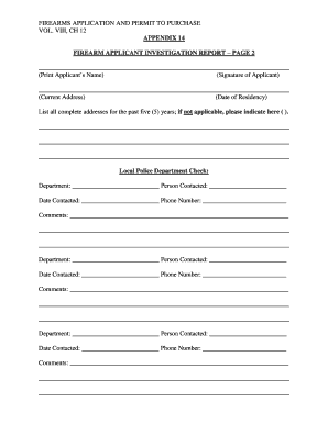 Fillable Online hollandpolice FIREARMS APPLICATION AND PERMIT TO ...