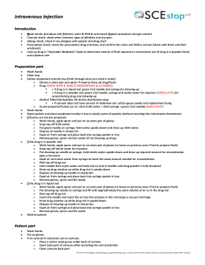 Fillable Online Intravenous Injection Fax Email Print - pdfFiller