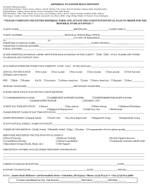 Fillable Online esmw Breferral formb - Easter Seals Midwest Fax Email Print - pdfFiller