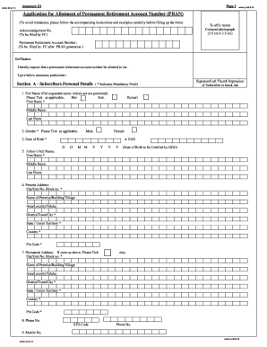Fillable Online Permanent Retirement Account Number Fax Email Print ...