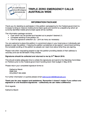 Fillable Online TRIPLE ZERO EMERGENCY CALLS Fax Email Print - pdfFiller