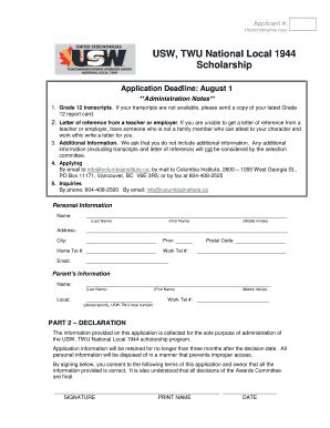 Fillable Online columbiainstitute USW_TWU_National_Loc1944_Application ...