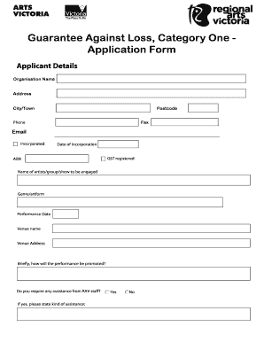 Fillable Online rav net Guidelines Application Form - Regional Arts ...