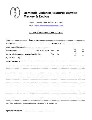 External Referral Form - Fill Online, Printable, Fillable, Blank ...