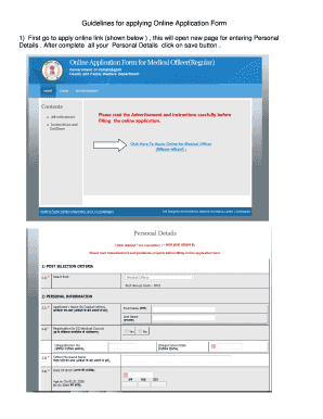 Fillable Online cgweb nic Guidelines for applying Online Application ...