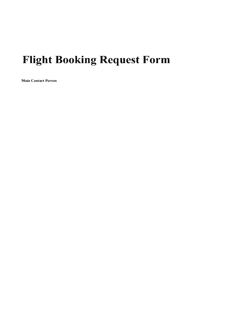 Fillable Online Flight Booking Request Form - bMayflowerb Fax Email ...