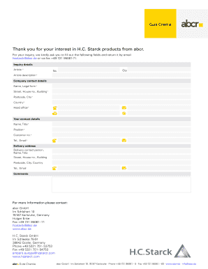 Fillable Online abcr AMPERIT Thermal Spray Powders - babcrbde Fax Email ...