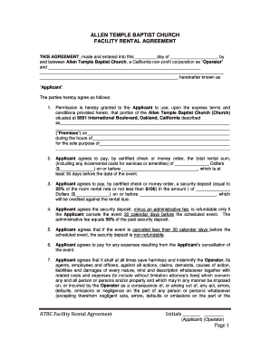 Fillable Online allen-temple BALLENb bTEMPLEb BAPTIST CHURCH FACILITY ...