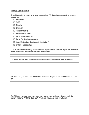 Fillable Online National Patient Reported Outcome Measures PROMs Fax Email Print - pdfFiller