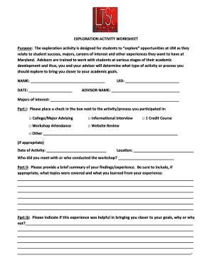 Fillable Online EXPLORATION ACTIVITY WORKSHEET relate to student ...