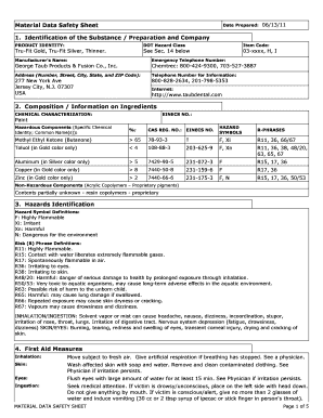 Fillable Online MSDS TF EU.doc Fax Email Print - pdfFiller