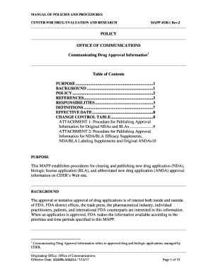 Fillable Online Communicating Drug Approval Information1 Fax Email ...