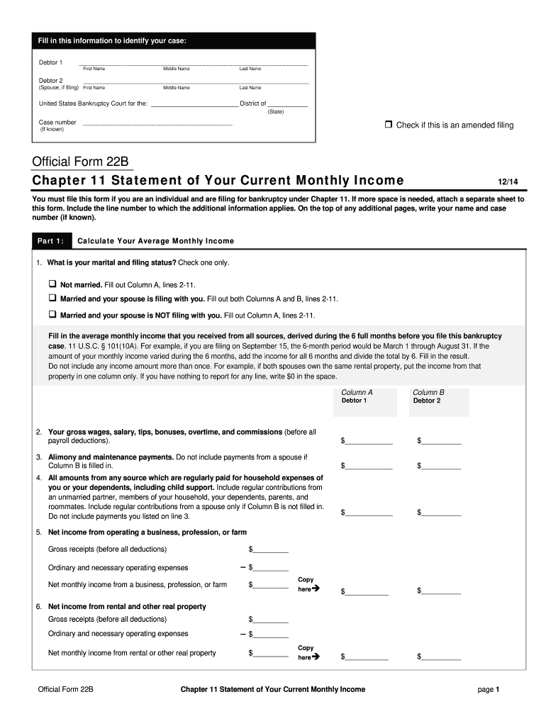 Fillable Online rib uscourts Official Form 22B Fax Email Print - pdfFiller