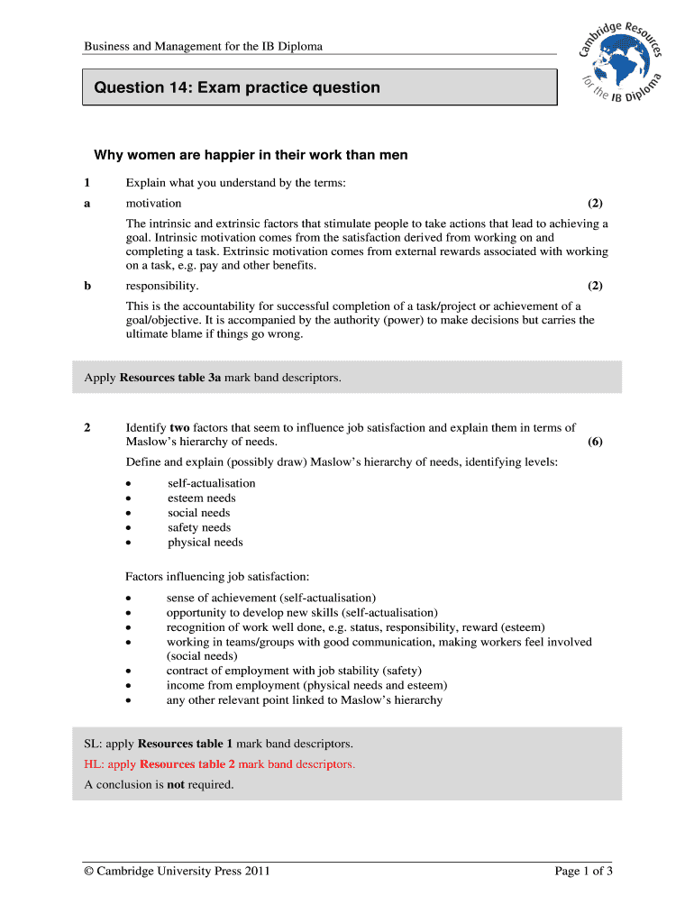 Fillable Online ibdiploma cambridge Every IB Business and Management ...