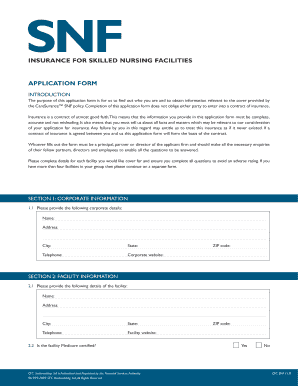 Fillable Online CareSuranceTM SNF Application Form - The Capacity Group ...