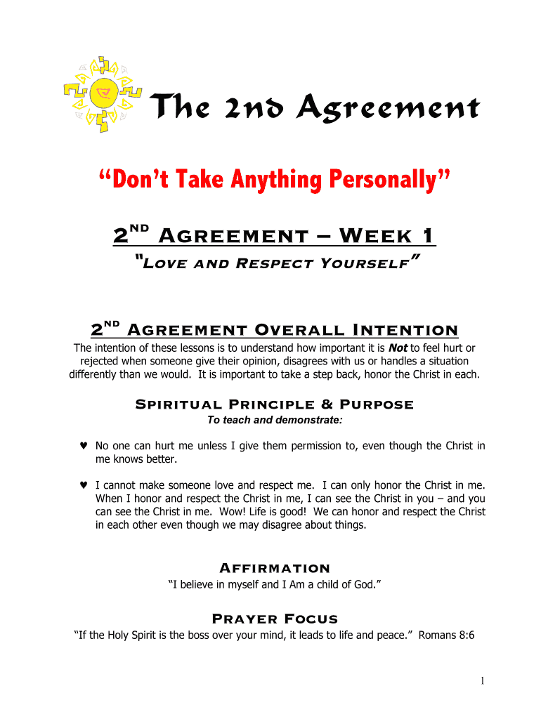 Fillable Online 3rd Agreement Lessons - Diane Venzera, LLC Fax Email ...