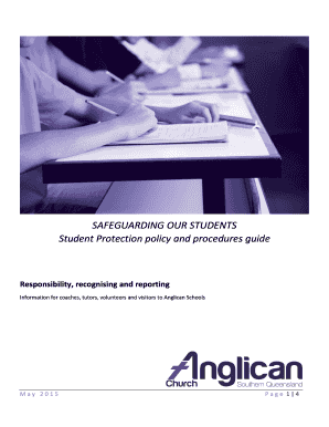 Fillable Online cac qld edu SAFEGUARDING OUR STUDENTS Student ...