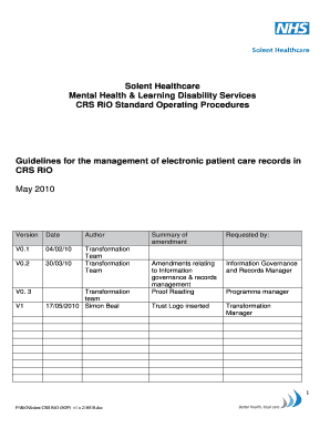 Fillable Online training iphis nhs RiO Mental Health Standard Operating ...